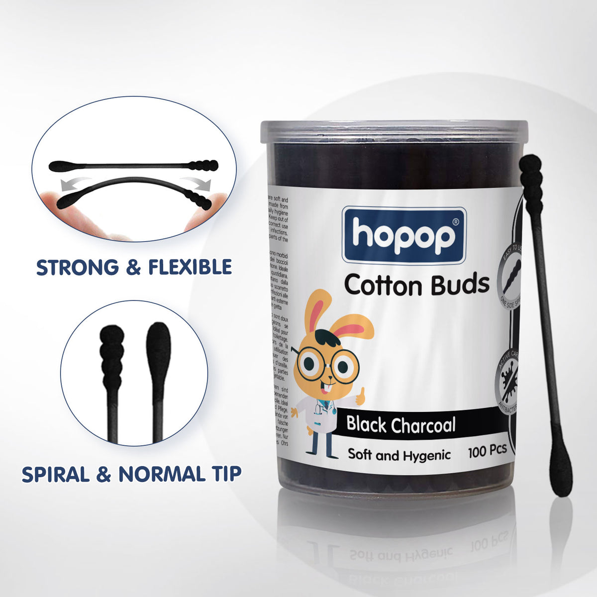 BuyCharcoal Cotton Buds | Hopop.in