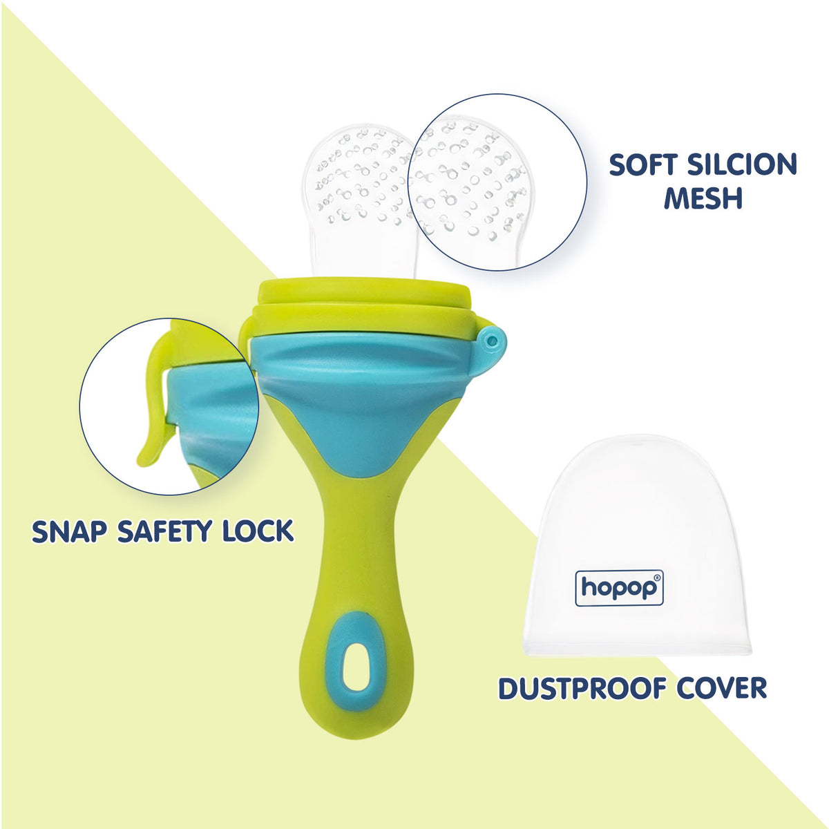 Hopop Silicone Baby Food Nibbler & Fruit Feeder – Safe Weaning & Teeth